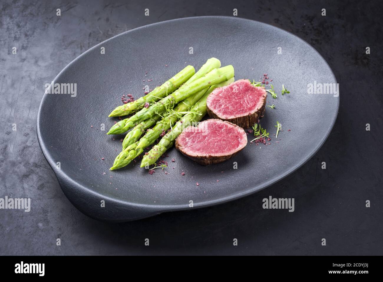 Barbecue dry aged wagyu beef fillet head medallion steak natural with ...