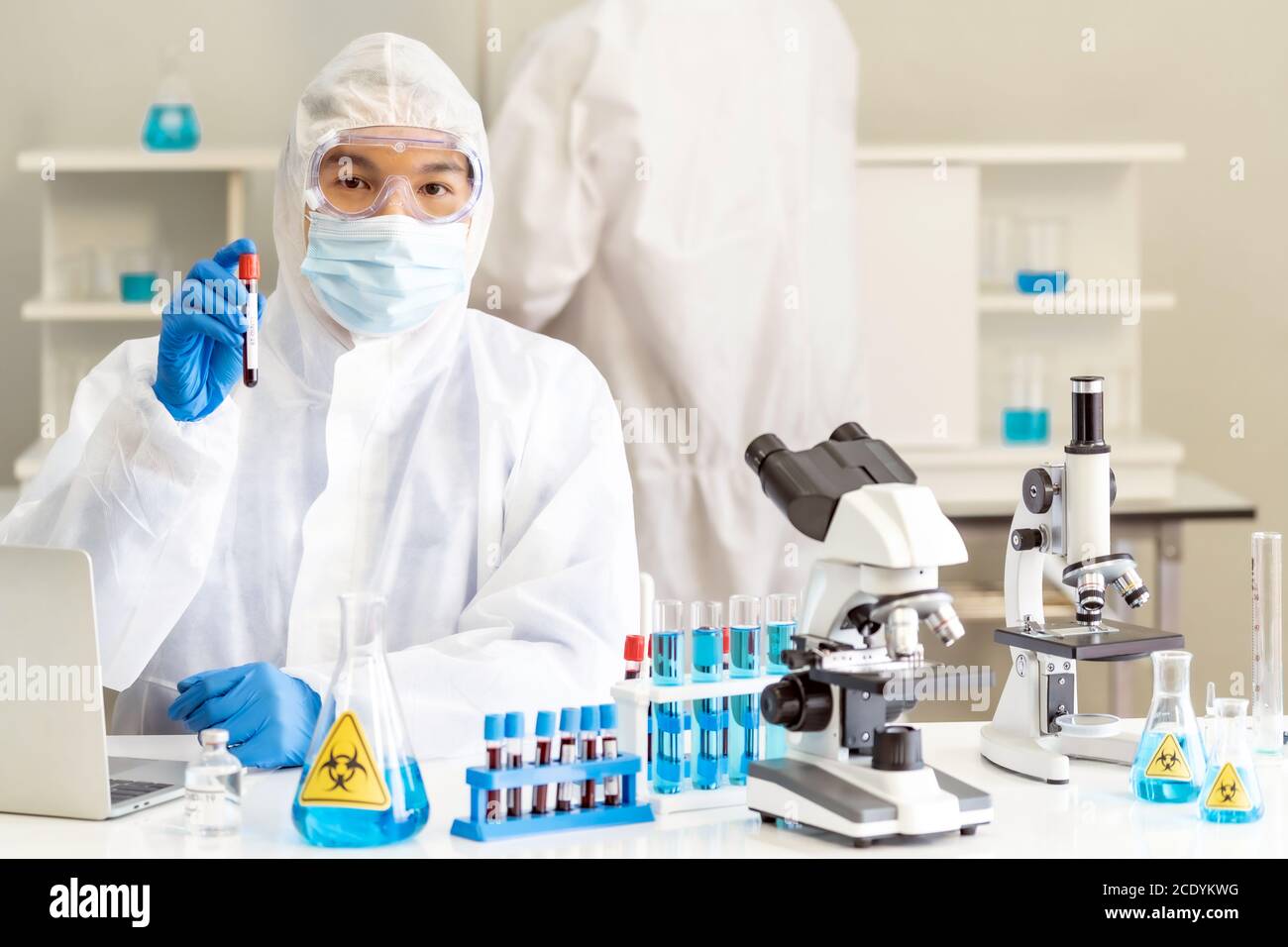 Scientists testing and researching Stock Photo - Alamy