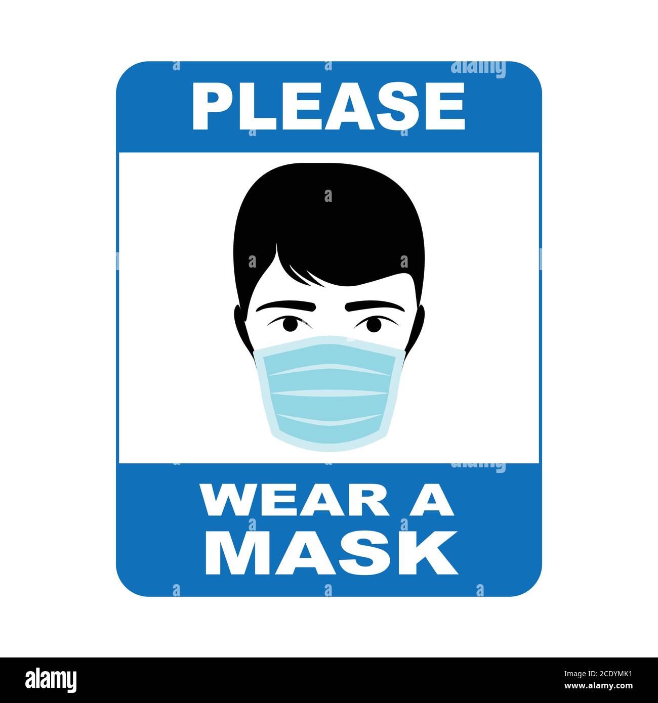 Please wear a mask sign, vector illustration Stock Vector Image & Art ...
