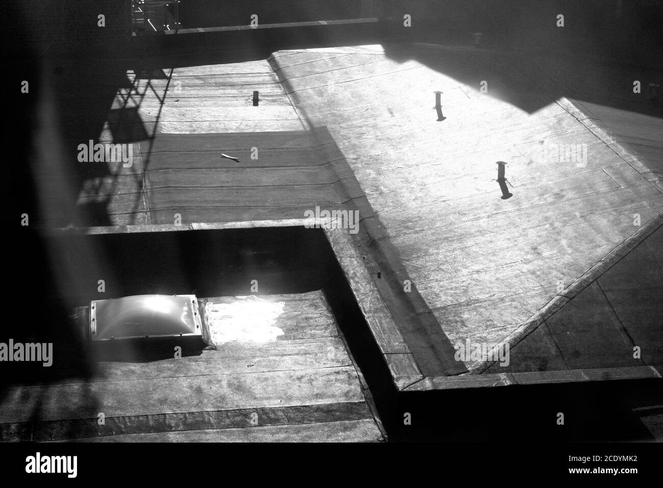 Top of a roof Black and White Stock Photos & Images - Alamy