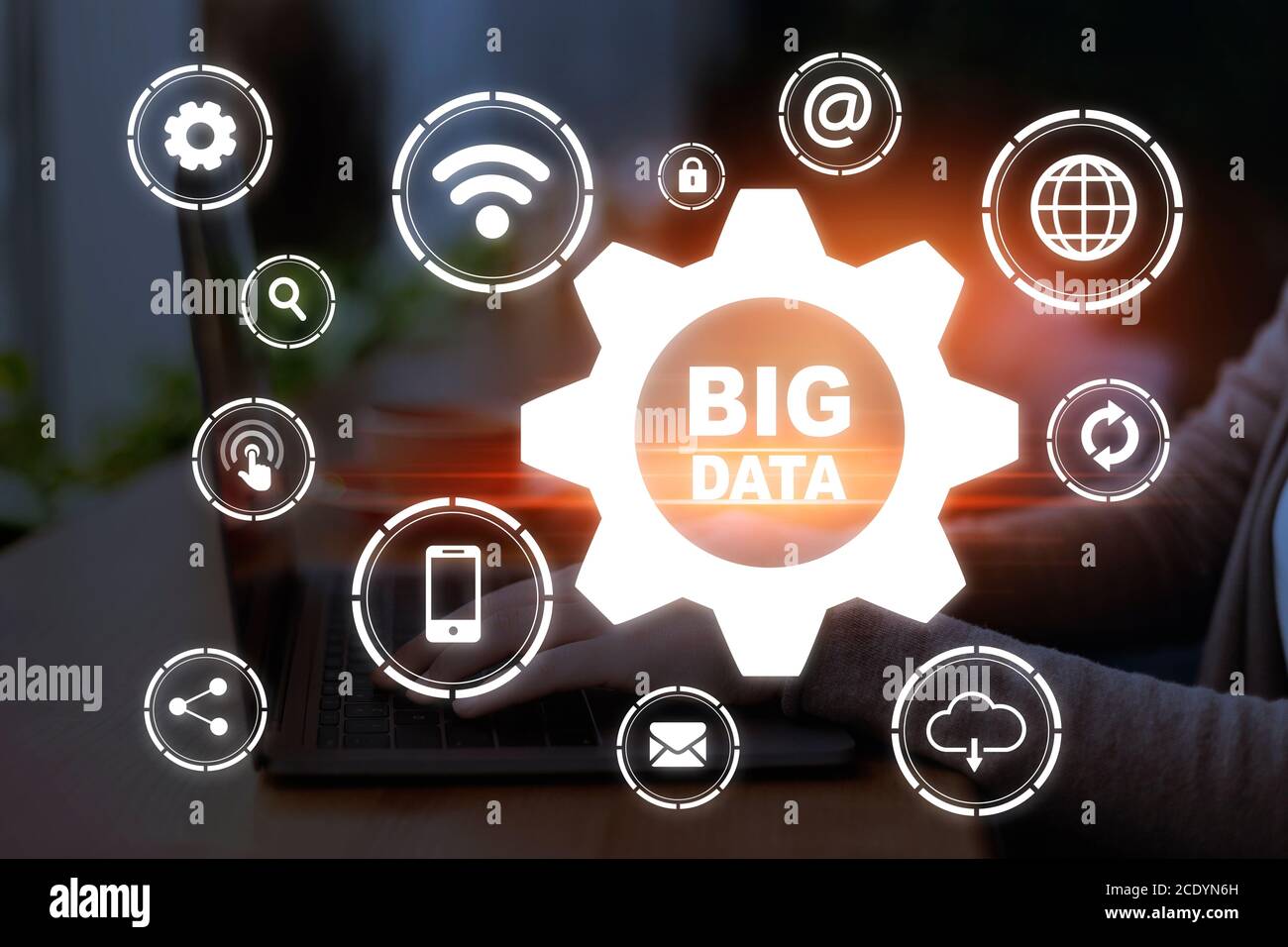 Big data icons hi-res stock photography and images - Alamy