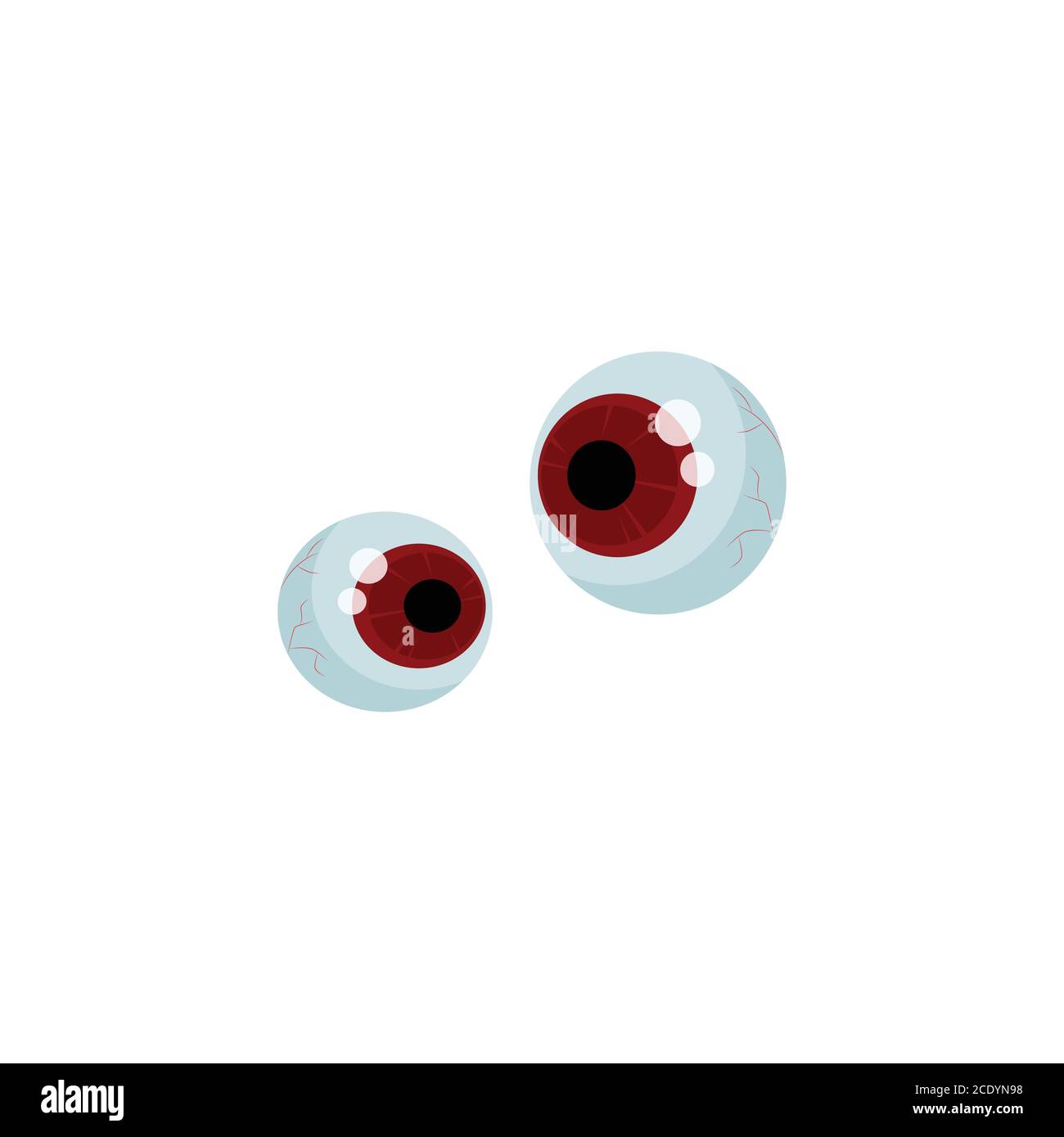 Cartoon expression monster. Crazy eyes - stylish vector template for ...