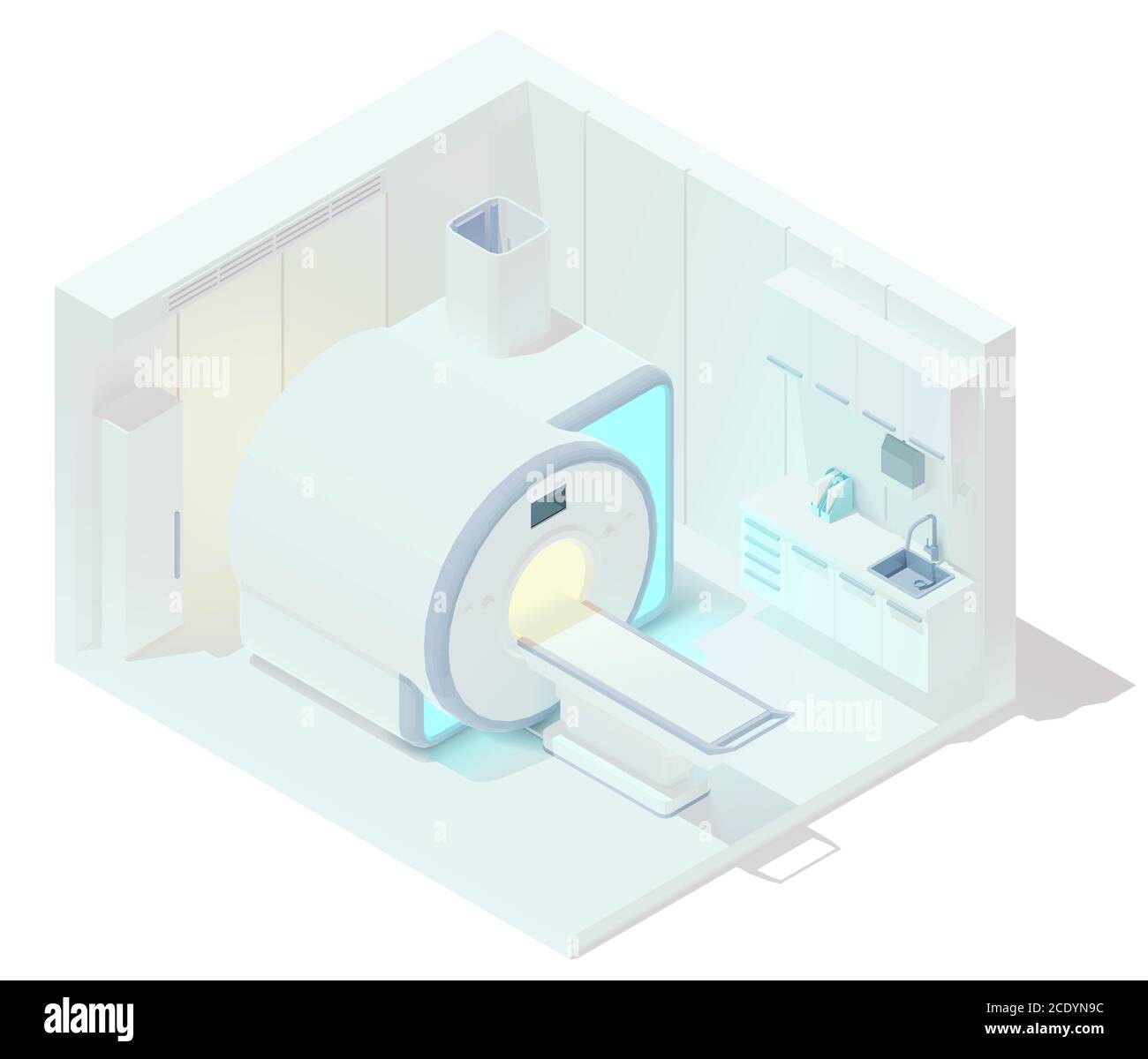 Vector Isometric Mri And Tomography Room Stock Vector Image And Art Alamy
