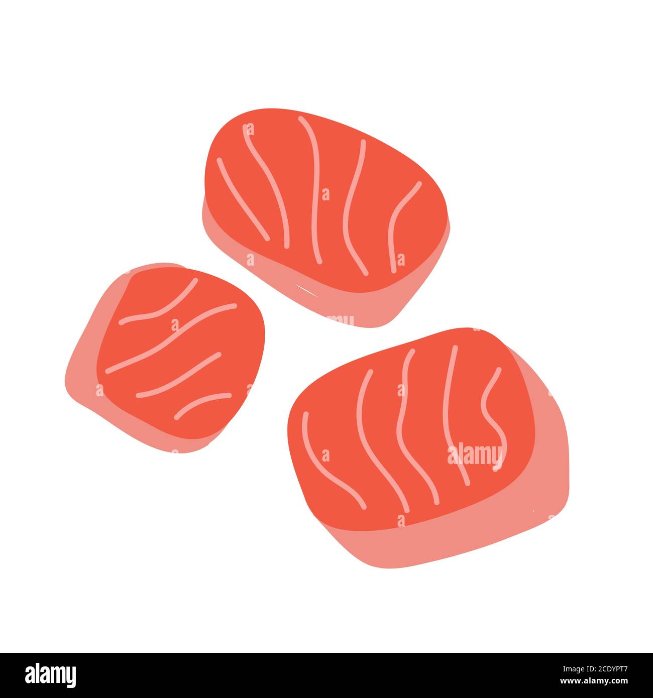 Fish cut pieces Stock Vector Images - Alamy