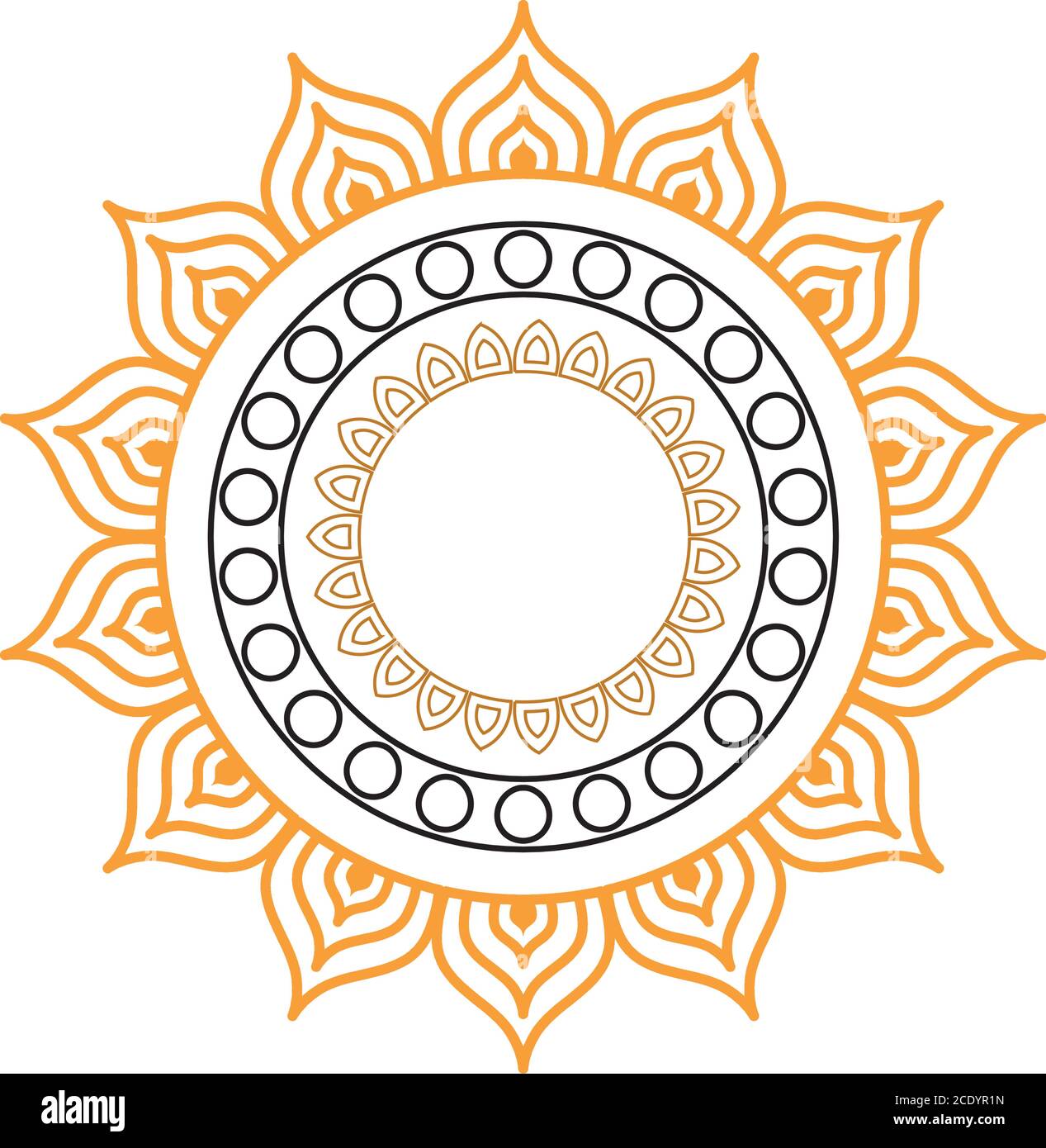 mandala in sunflower shaped vector design Stock Vector Image & Art - Alamy