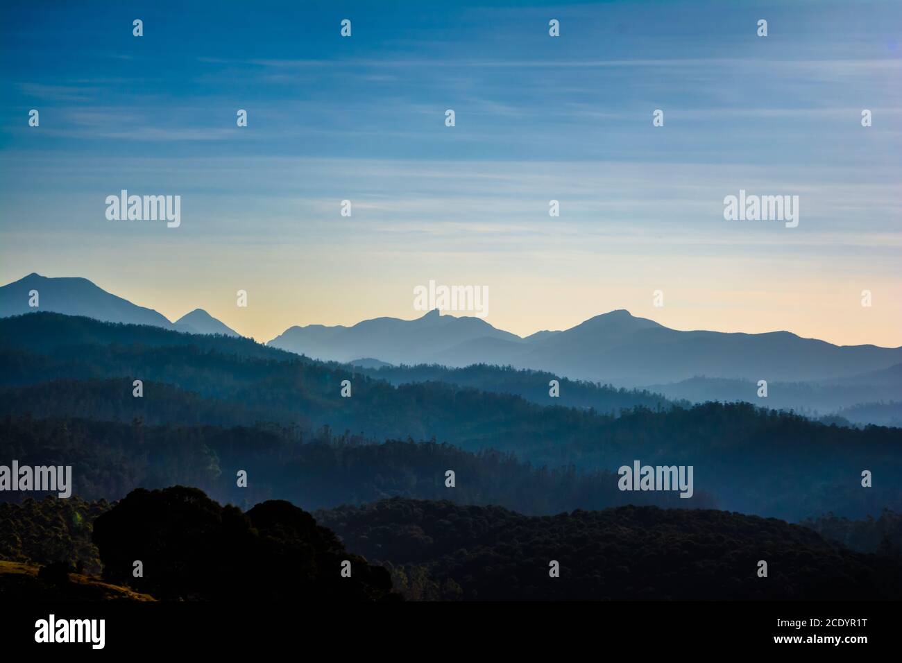 Ooty city aerial view, Ooty (Udhagamandalam) is a resort town in the ...
