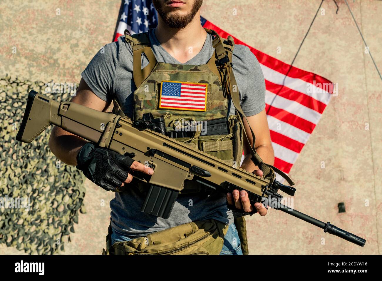 American Flag Shotgun Guy