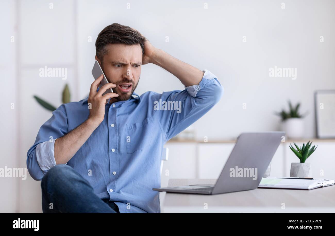 Internet connection computer angry hi-res stock photography and images ...