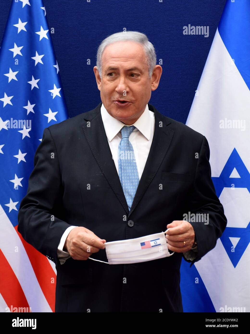 Benjamin netanyahu mask hi-res stock photography and images - Alamy