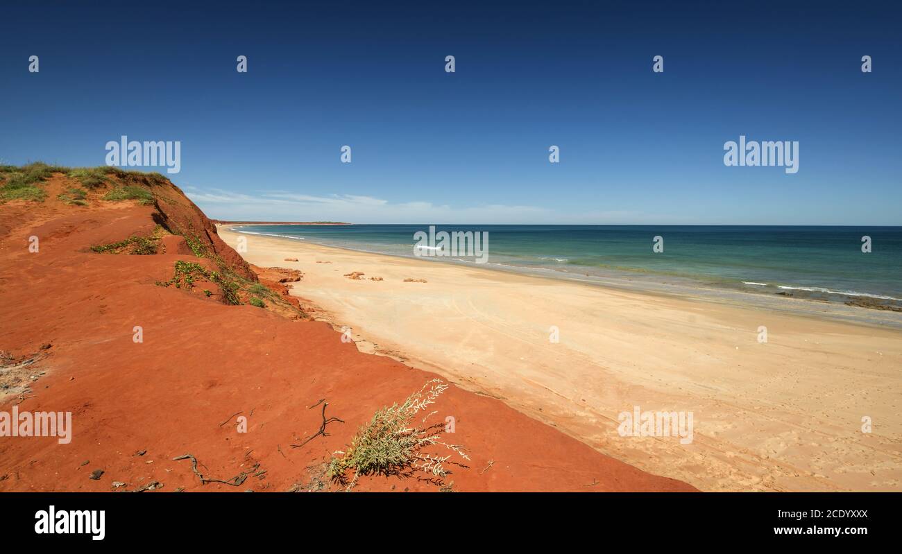 Western Australia - coast line at Dampier Peninsula with sand dune and ...