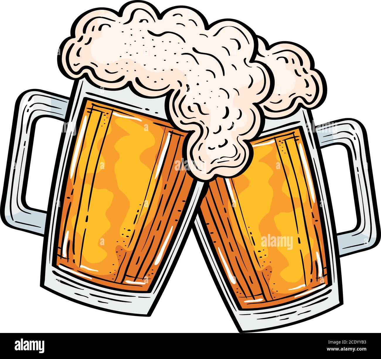 Isolated beer glasses vector design Stock Vector Image & Art - Alamy