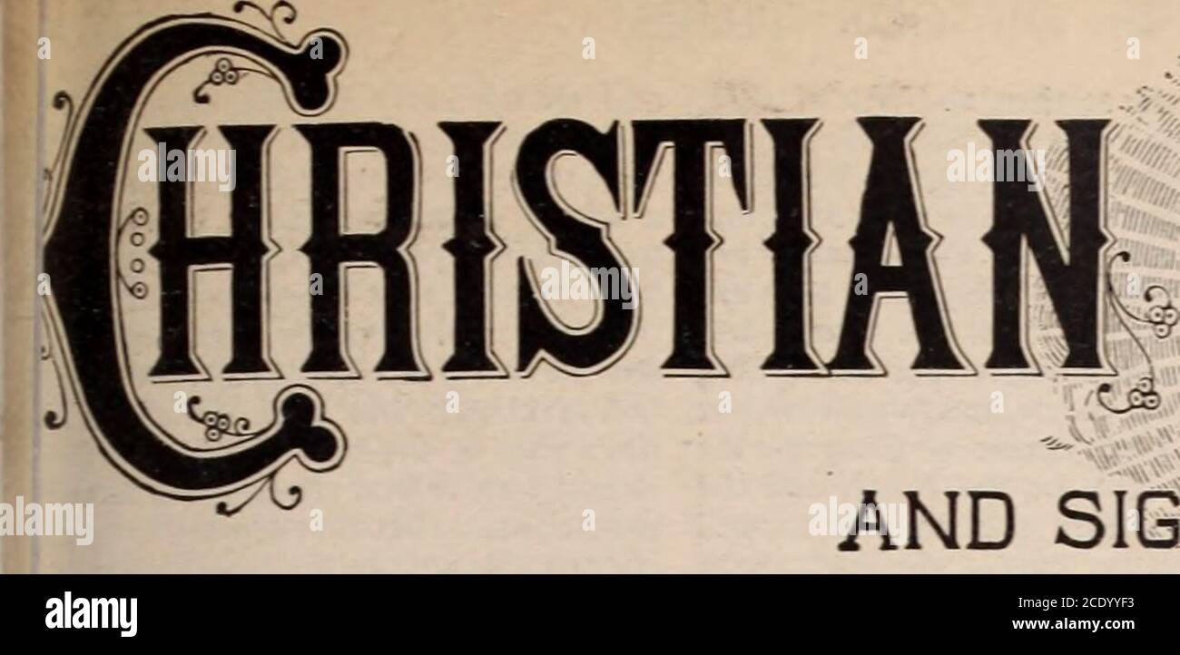 . Christian herald and signs of our times . AND SIGNS Stock Photo - Alamy