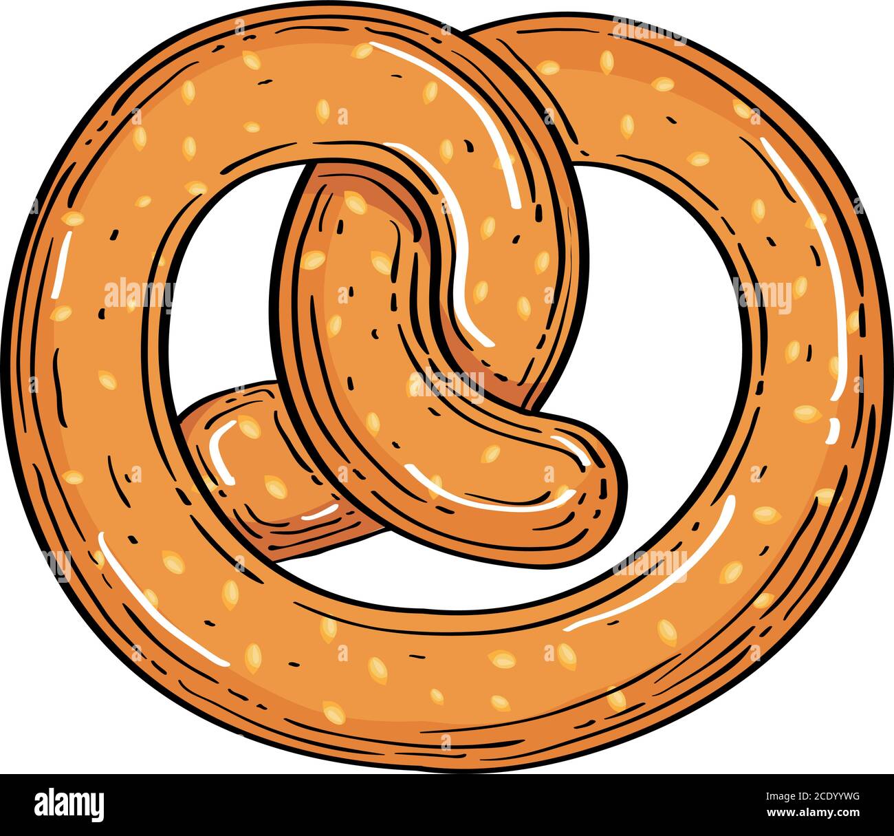 Isolated pretzel vector design Stock Vector Image & Art - Alamy
