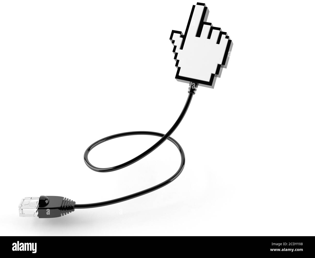 Internet cable concept isolated on white background Stock Photo - Alamy