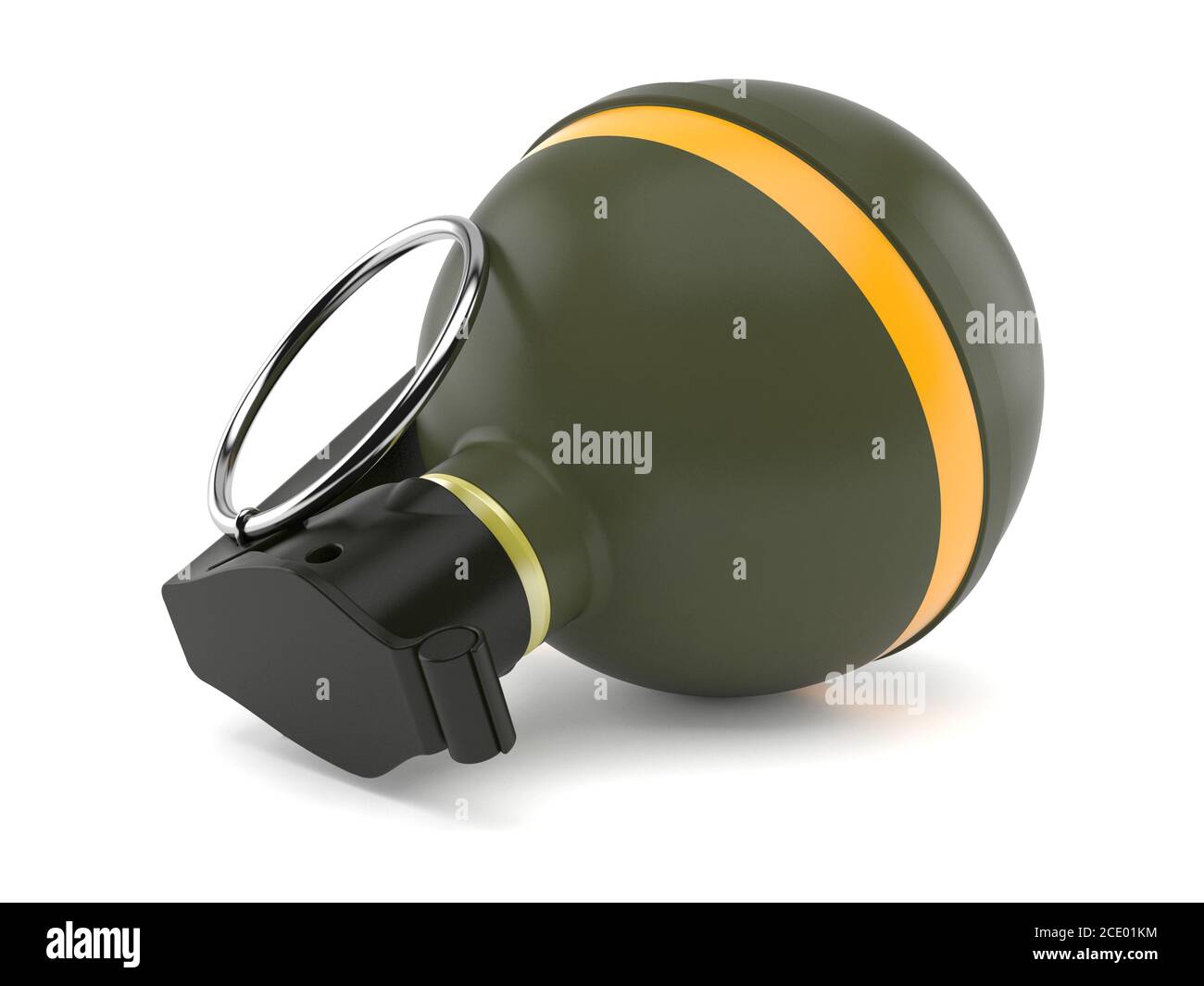 Hand grenade isolated on white background Stock Photo - Alamy