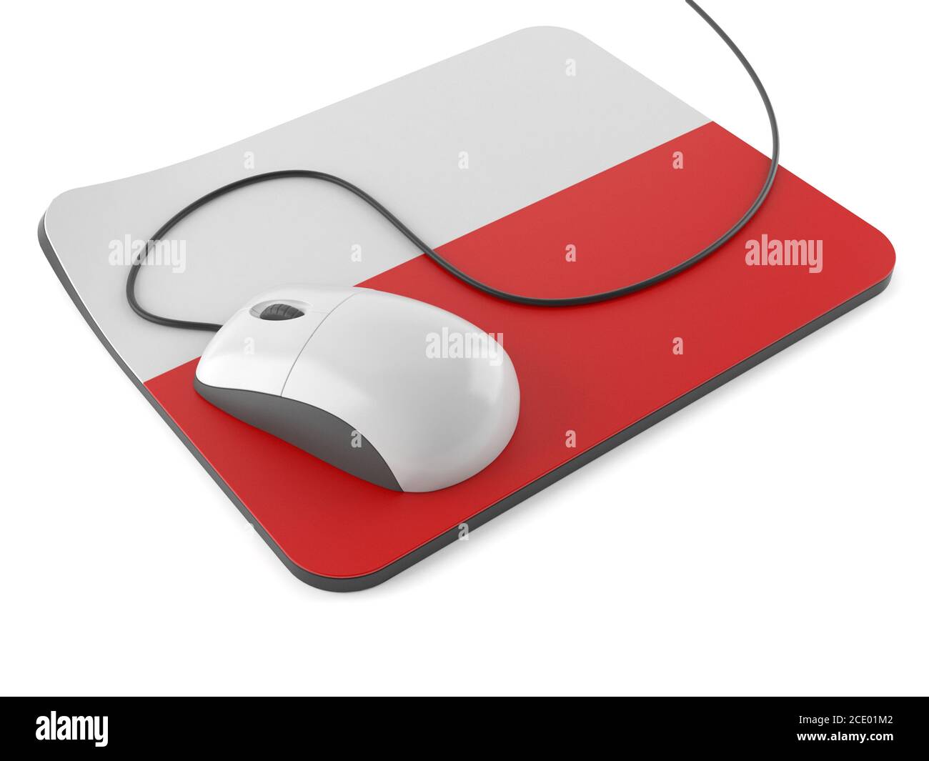 Polish mouse concept isolated on white background Stock Photo - Alamy