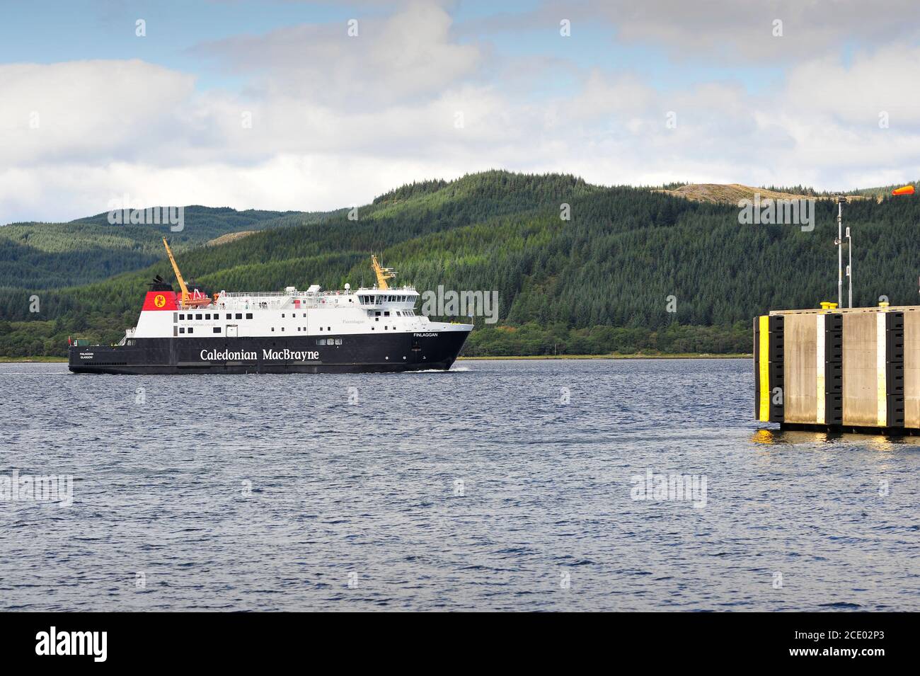 Islay Ferry Finlaggan arriving at Kennacraig Terminal Scotland UK Stock ...