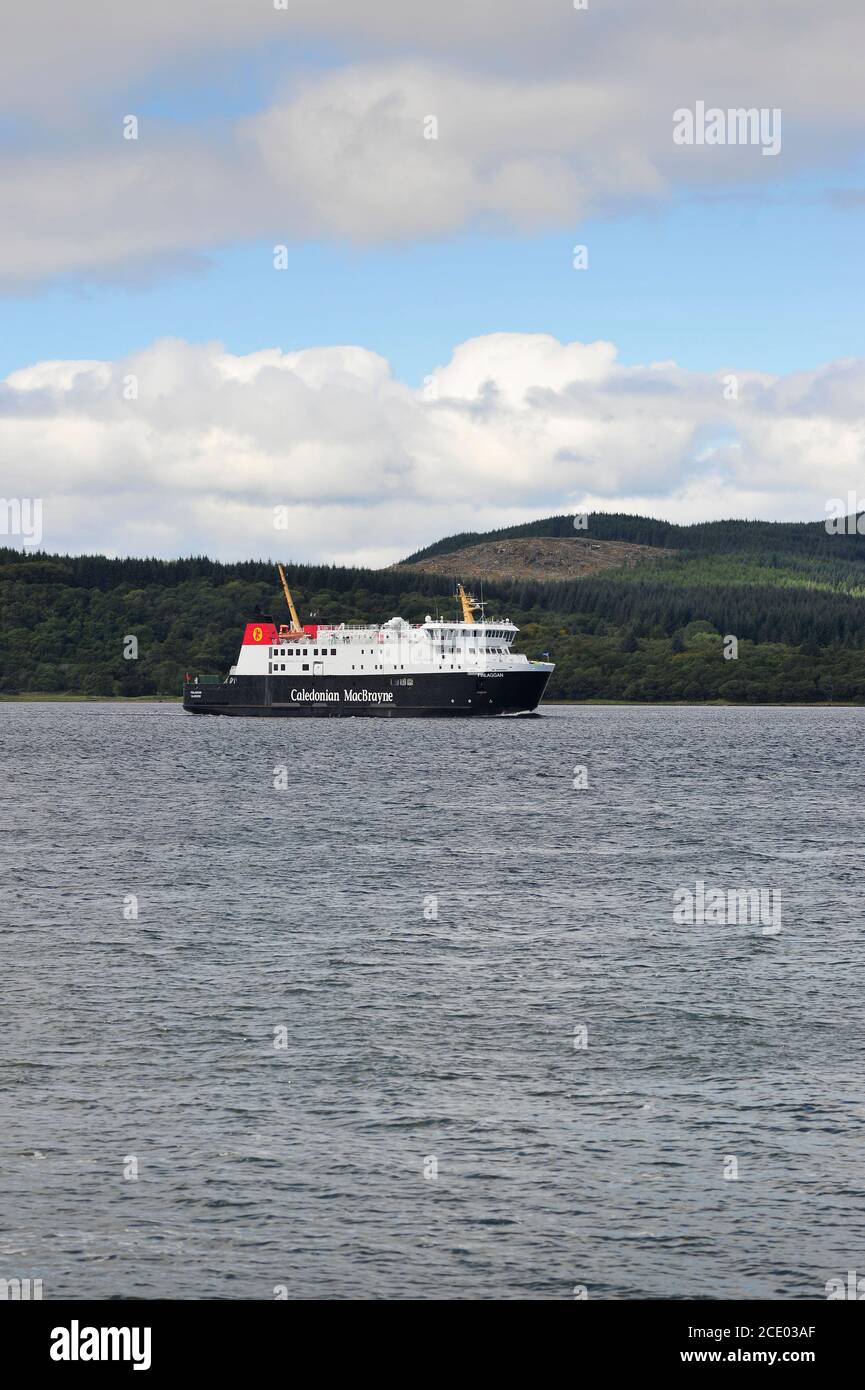 Islay Ferry Finlaggan arriving at Kennacraig Terminal Scotland UK Stock ...
