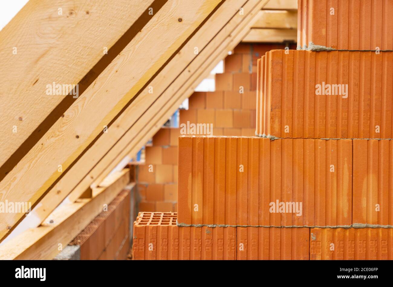 Construction site of a newly built residential house Stock Photo - Alamy