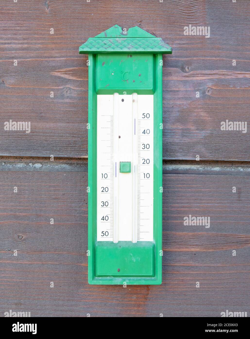 Imagine showing a plastic thermometer used to see outside temperature ...