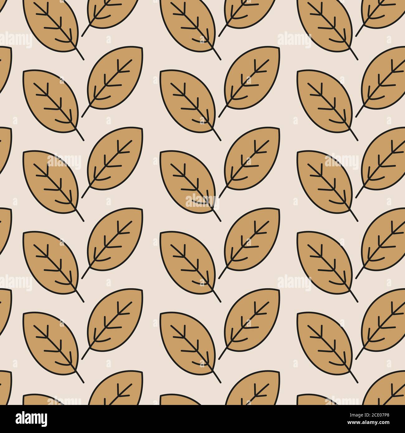 Seamless pattern with stylized leaves. Vector illustration Stock Vector ...