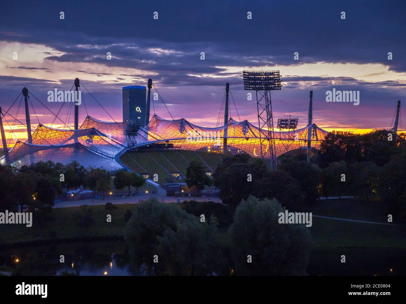 Olympic stadium olympiastadion munich munich hi-res stock photography ...