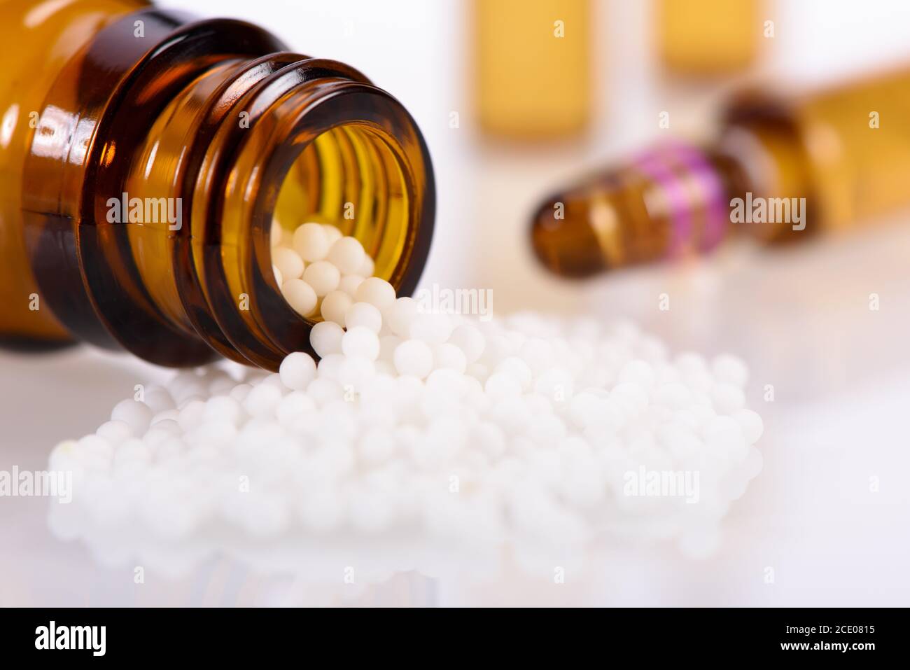 herbal and homeopathic pills in medicinal flask Stock Photo - Alamy