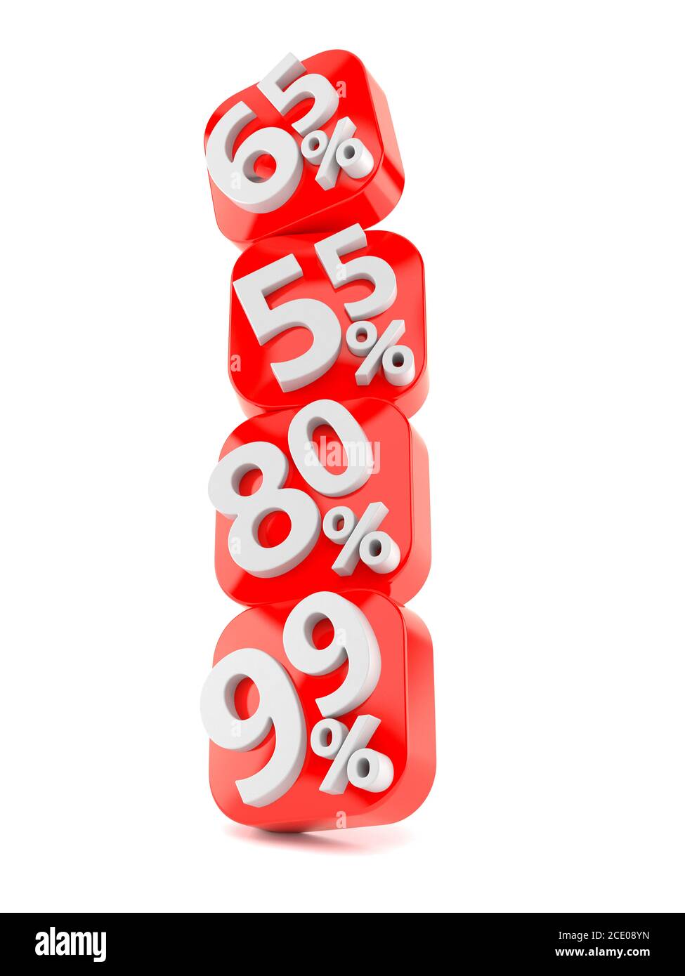 Numbers with percent symbols isolated on white background Stock Photo ...