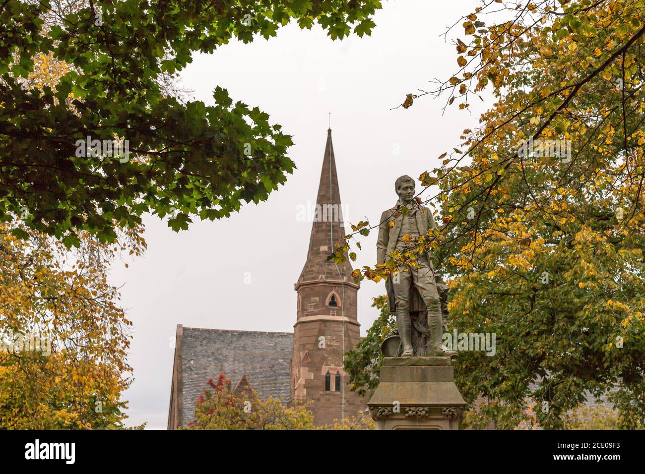 MONTROSE, SCOTLAND - 2015 OCTOBER 25. Monument and memorial to Robert ...