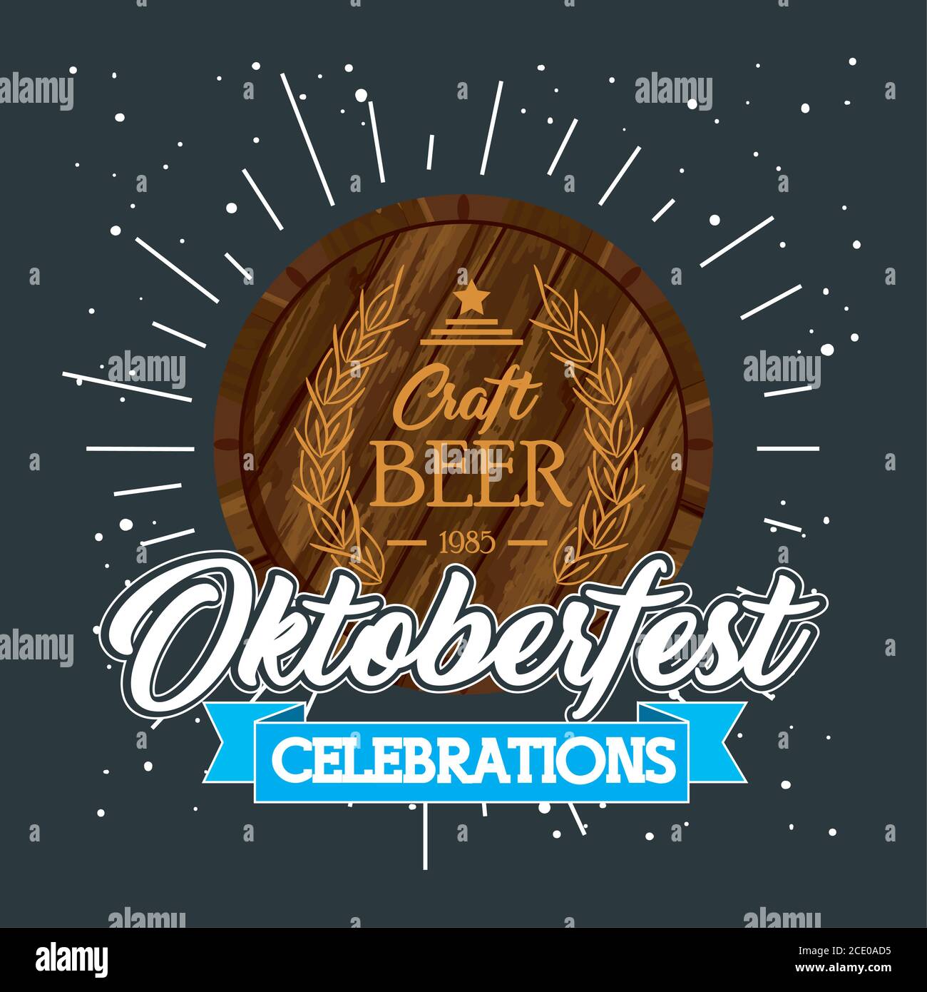 oktoberfest beer barrel vector design Stock Vector Image & Art - Alamy