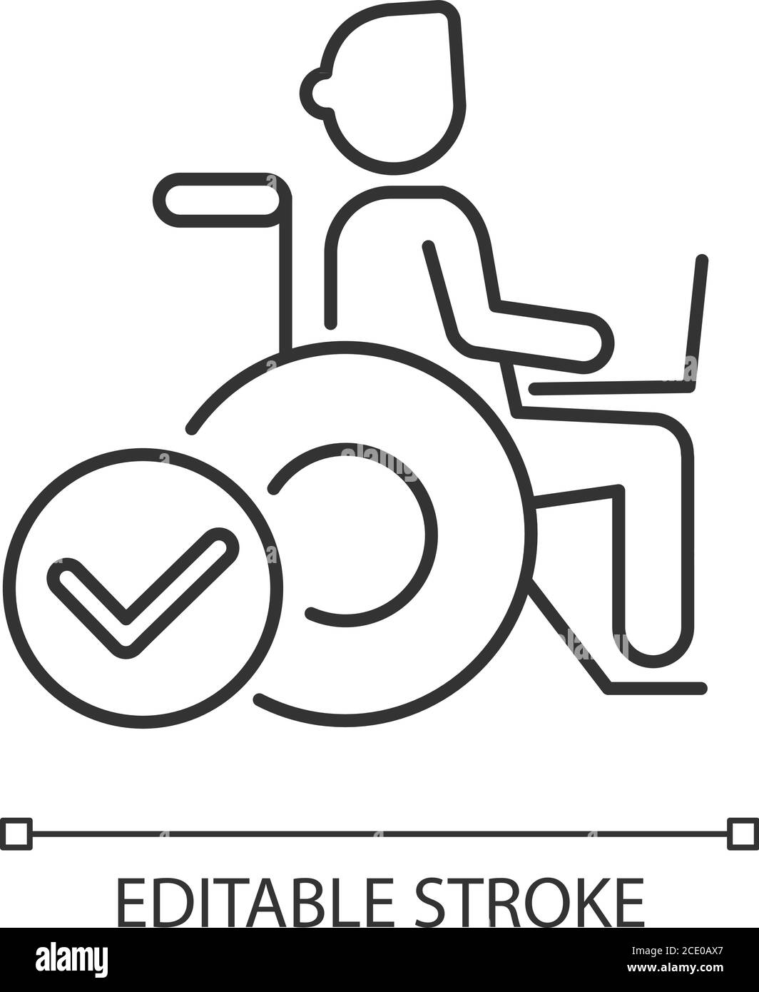 Inclusive job linear icon Stock Vector Image & Art - Alamy