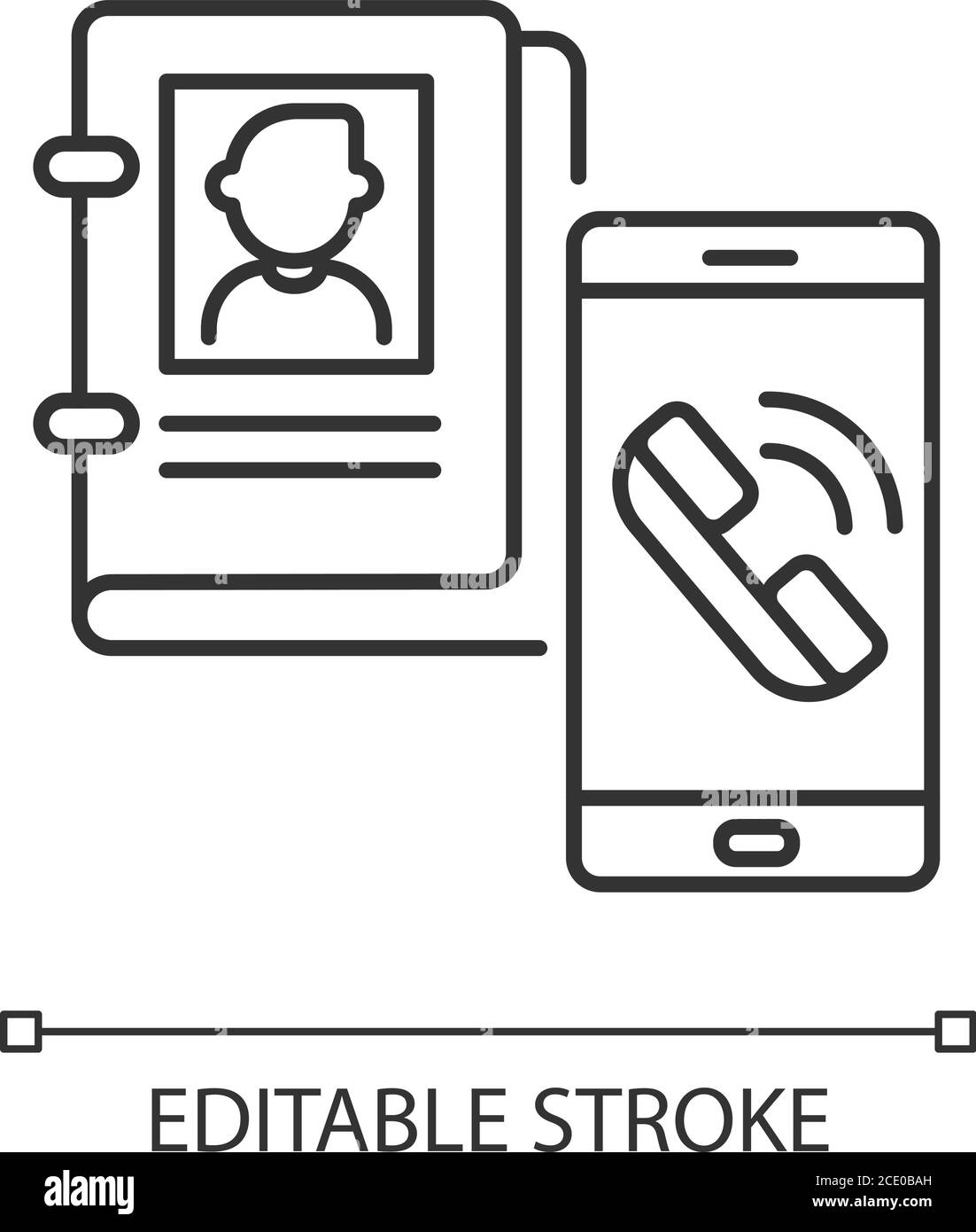 Resume concept linear illustration Black and White Stock Photos ...