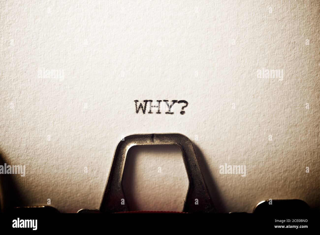 Ask Why? written with a typewriter Stock Photo - Alamy