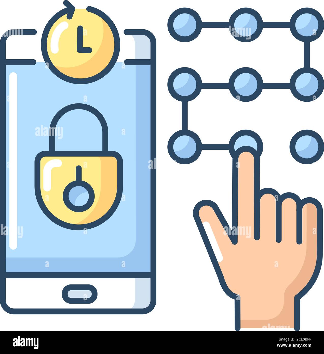 Padlock icon in color Cut Out Stock Images & Pictures - Alamy