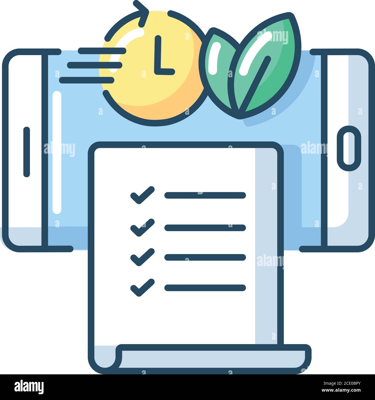 Paperless statements RGB color icon Stock Vector Image & Art - Alamy