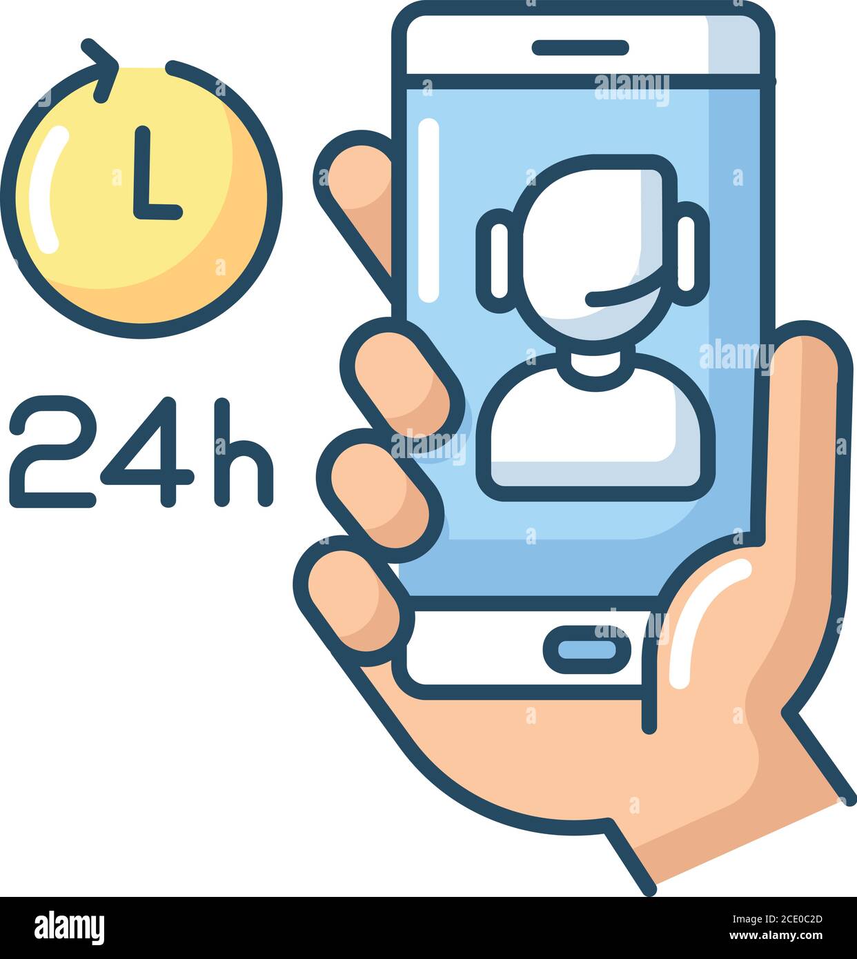 Customer care RGB color icon Stock Vector Image & Art - Alamy