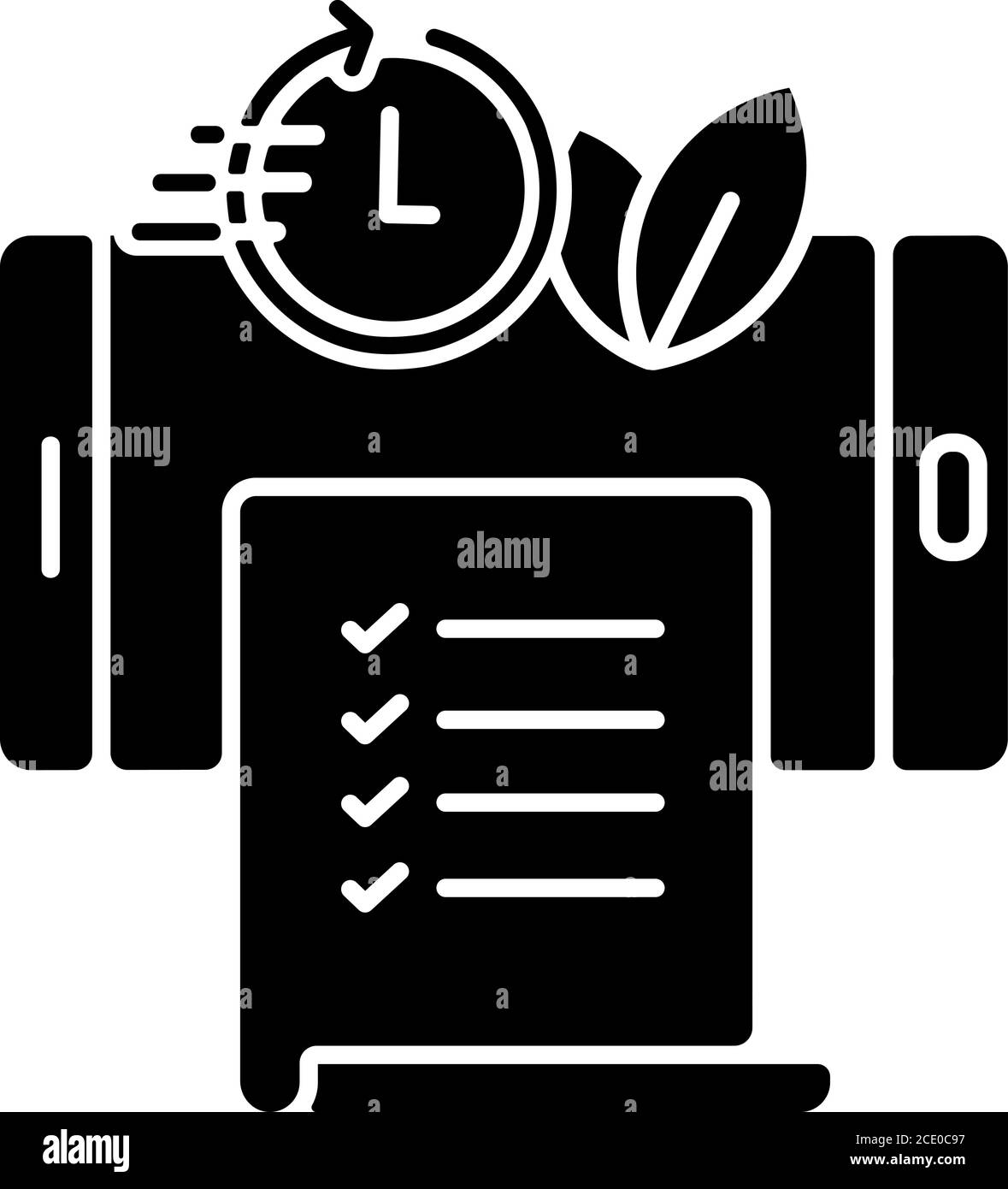 Paperless statements black glyph icon Stock Vector Image & Art - Alamy