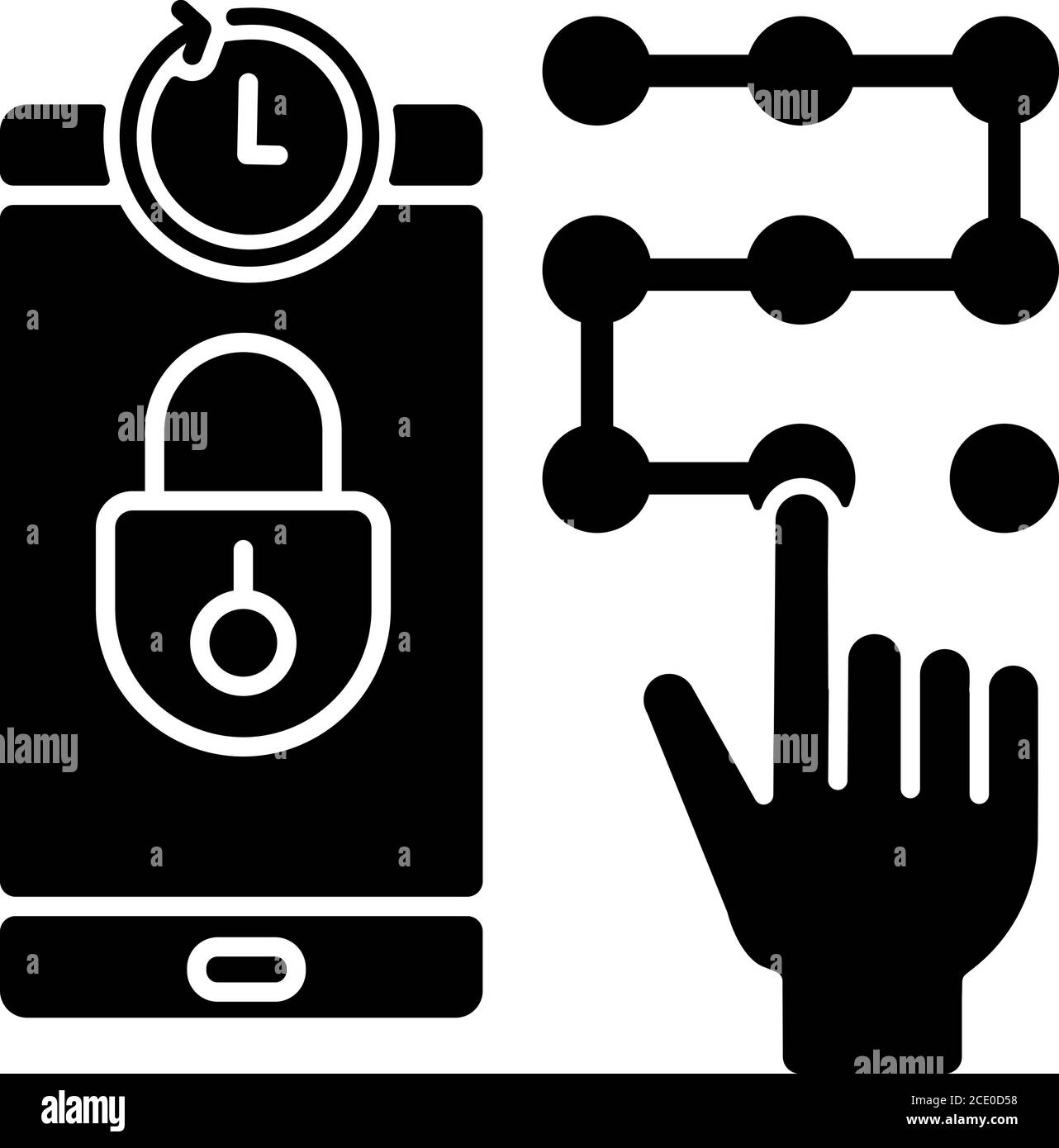 Request new PIN black glyph icon Stock Vector Image & Art - Alamy