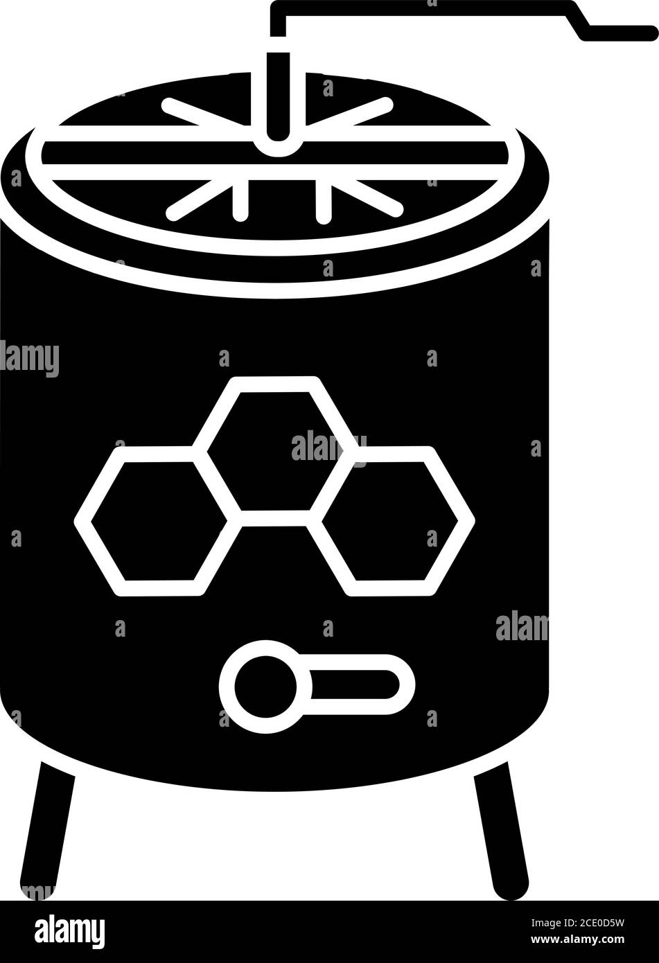 Honey extractor black glyph icon Stock Vector Image & Art - Alamy