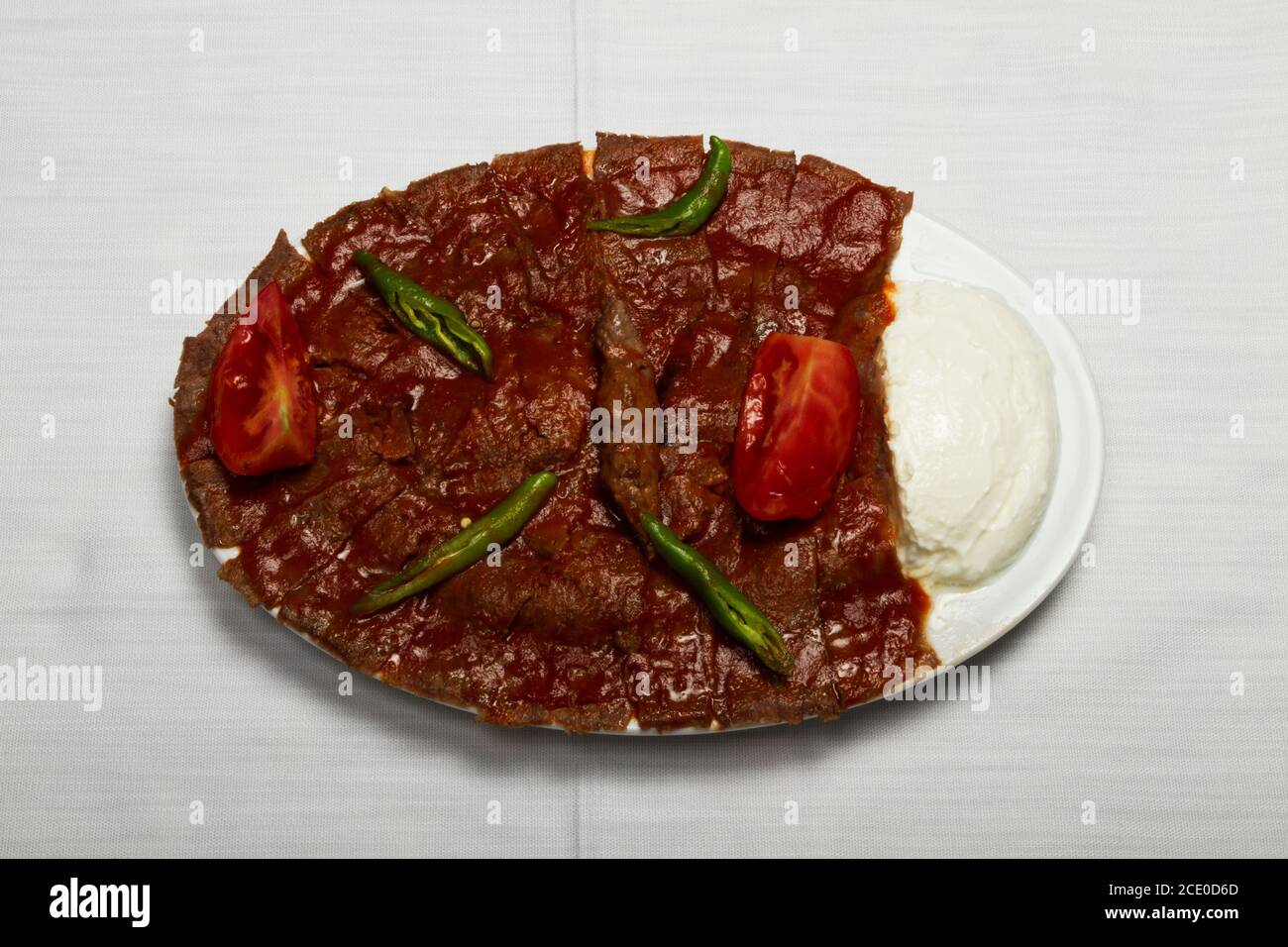 Selection of meat from Turkish cuisine. Meatballs, steaks, tenderloin ...