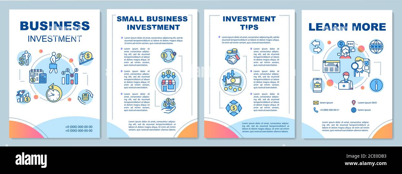 Business investment brochure template Stock Vector Image & Art - Alamy