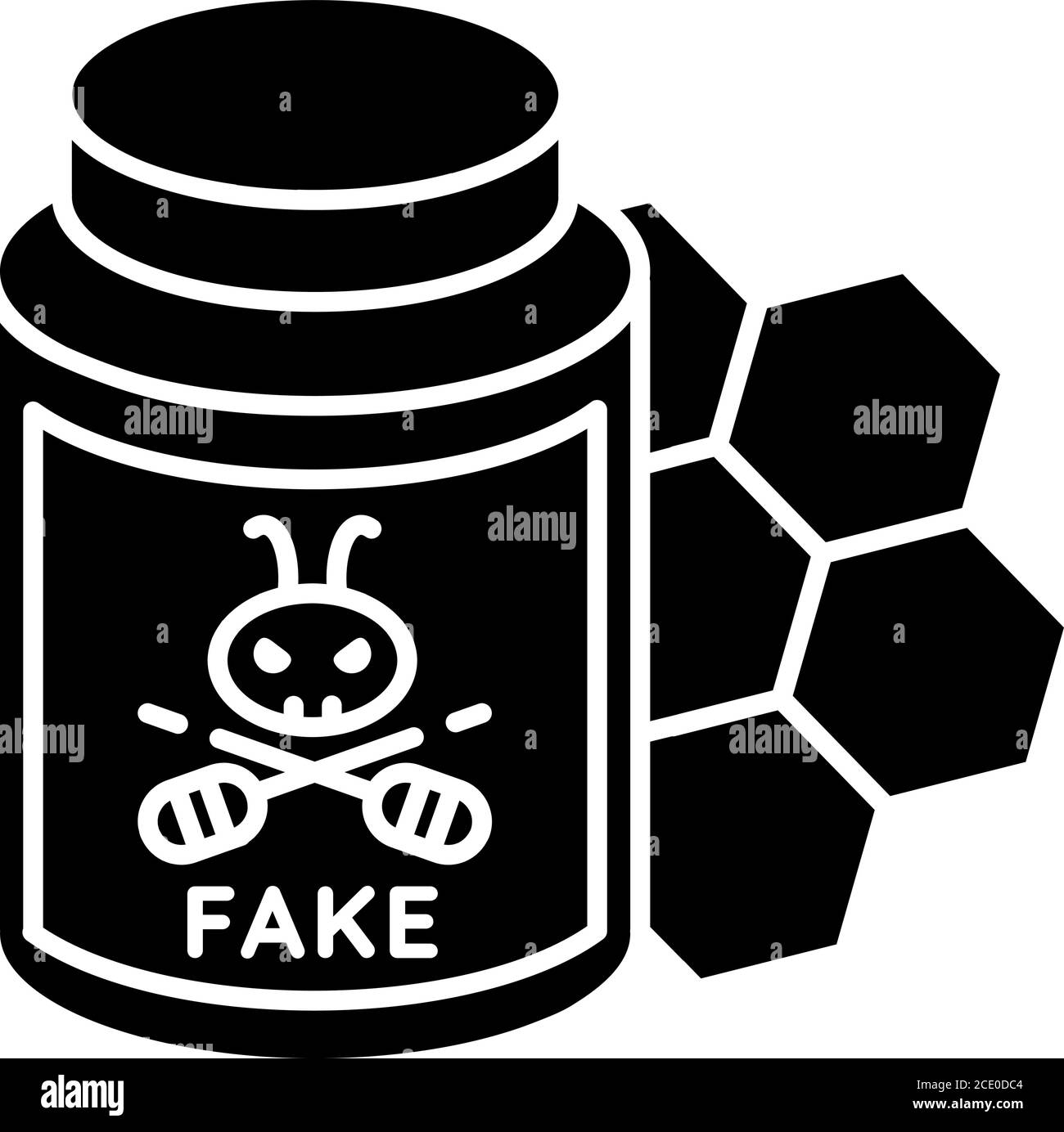 Fake honey black glyph icon Stock Vector Image & Art - Alamy
