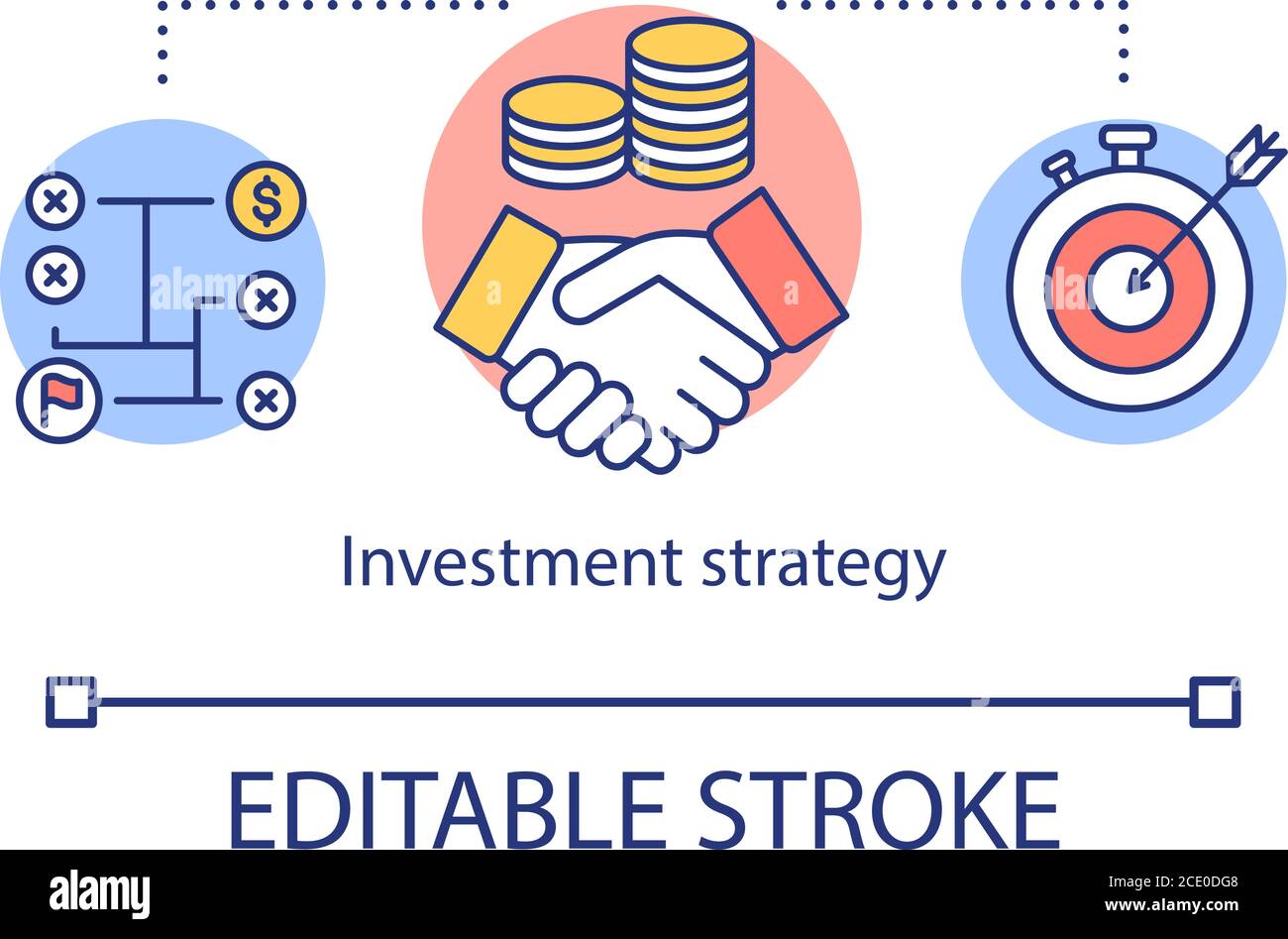 Investment strategy concept icon Stock Vector Image & Art - Alamy