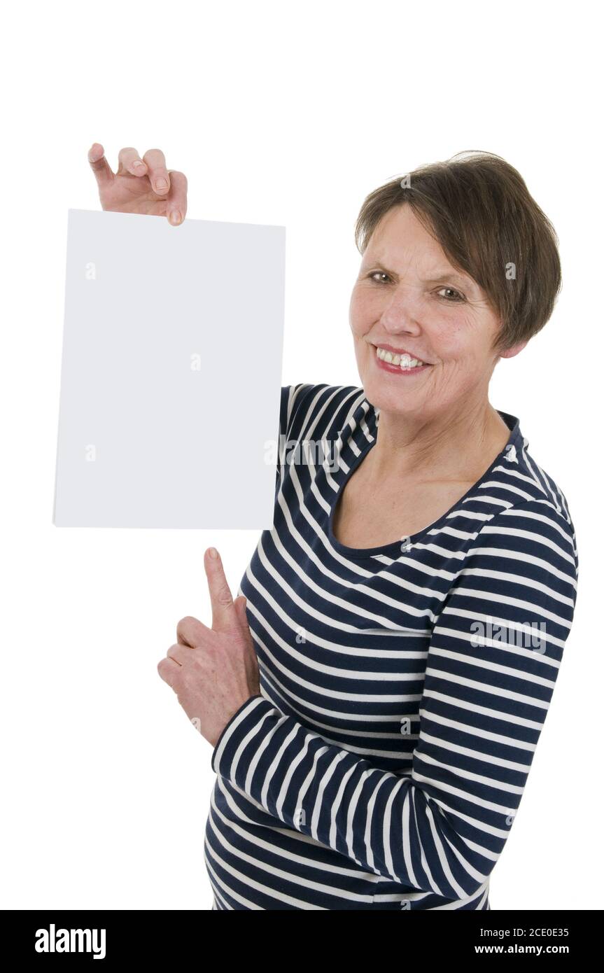 Blank sheet of paper satisfied Stock Photo - Alamy