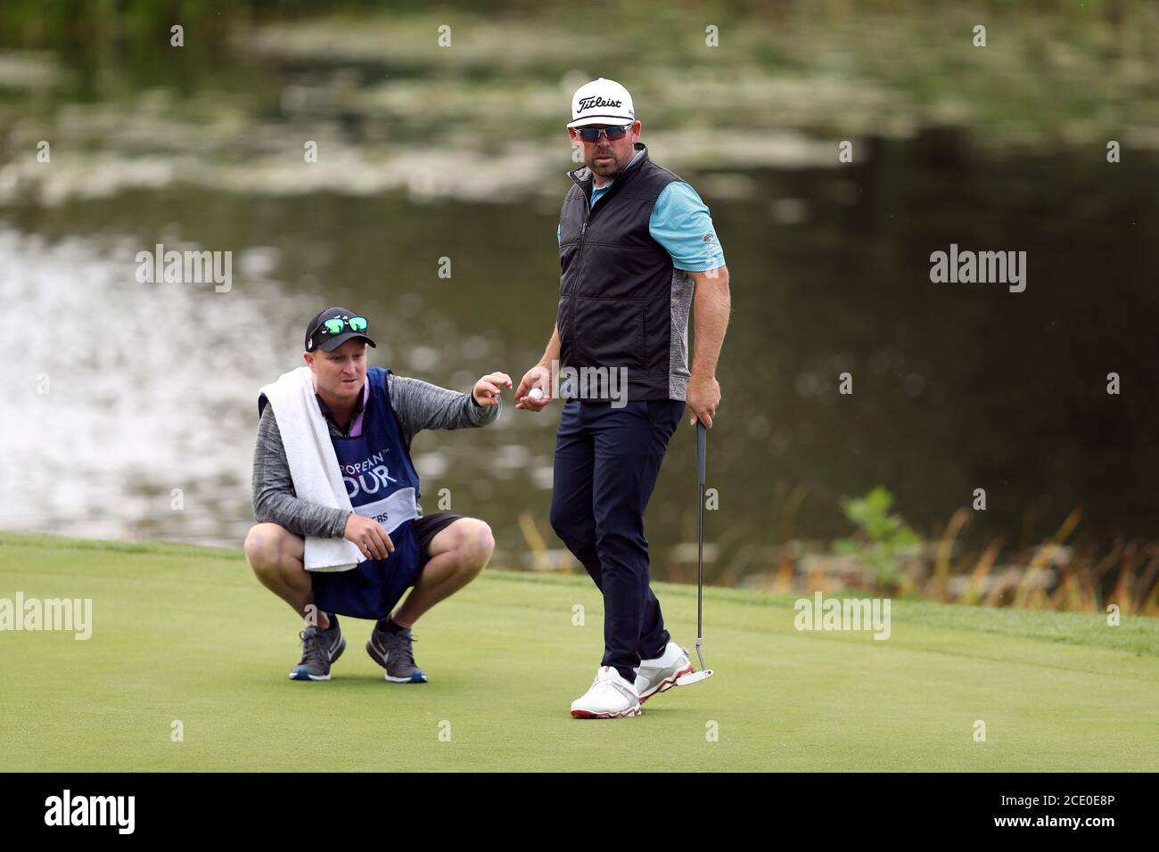 South africas justin walters lines up hi-res stock photography and ...