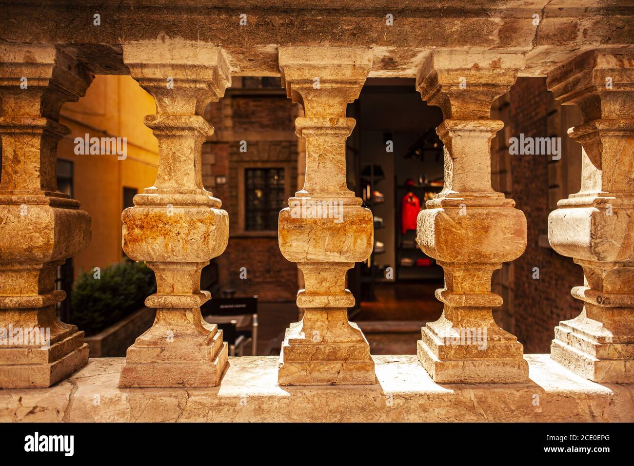 Ancient marble handrail Stock Photo - Alamy