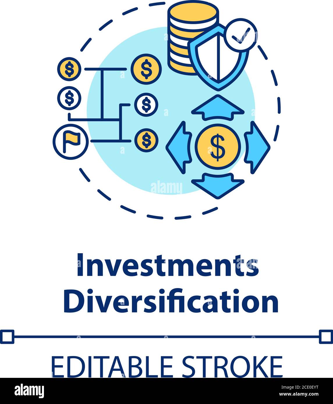 Investments diversification concept icon Stock Vector Image & Art - Alamy