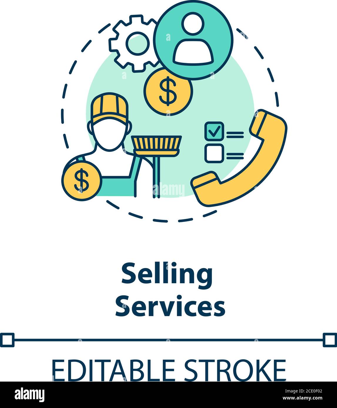 Selling services concept icon Stock Vector Image & Art - Alamy