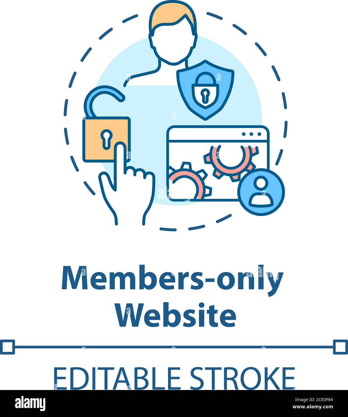 Members only website concept icon Stock Vector Image & Art - Alamy