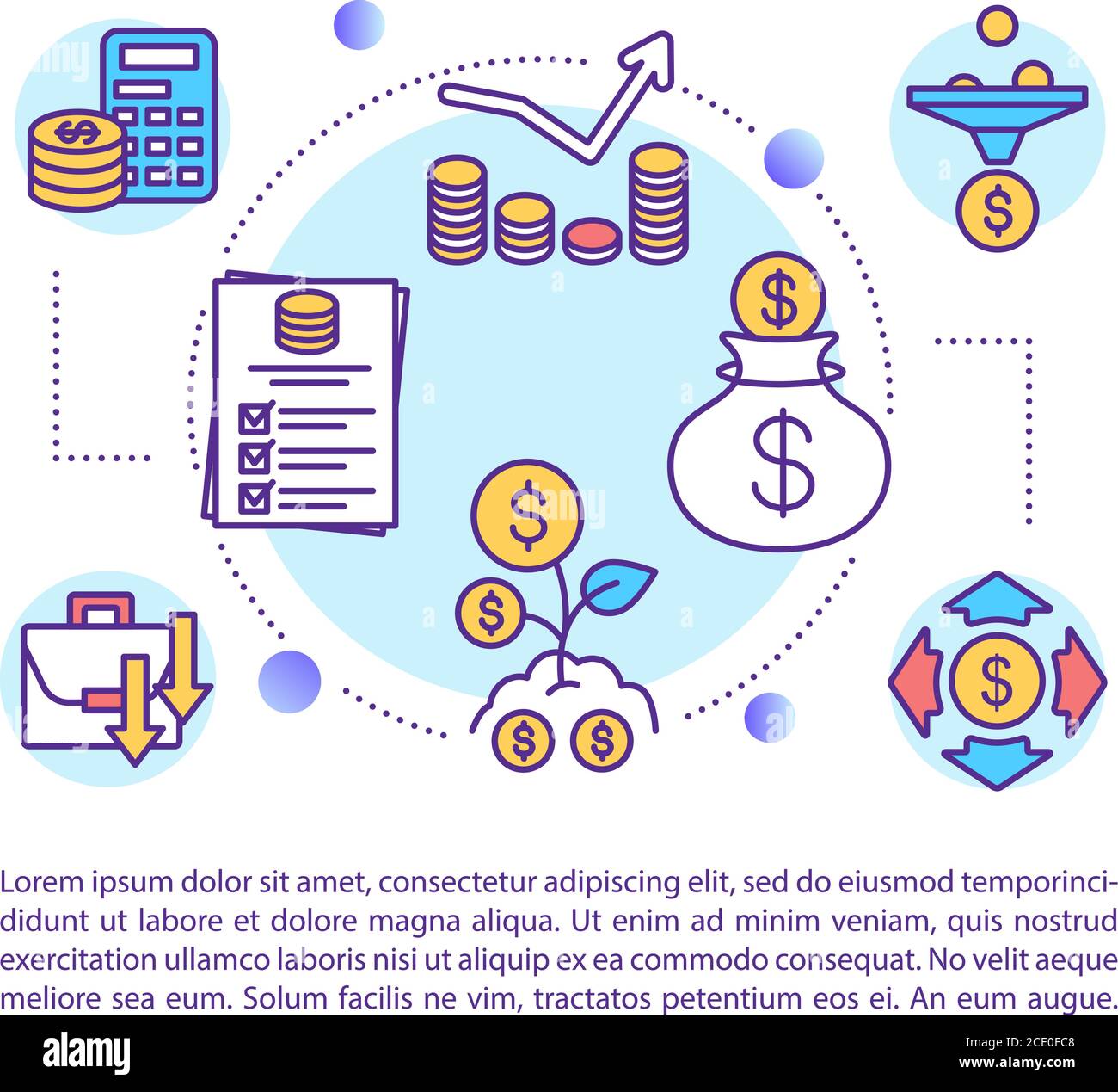 Financial management concept icon with text Stock Vector Image & Art ...